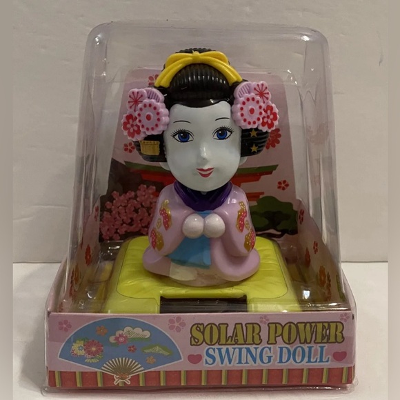 Accents | Geisha Girl Solar Powered Japanese Kimono Car Bobble Head ...